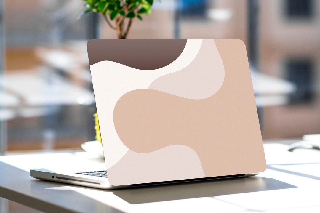 Pastel Beige White Abstract Skin Laptop Vinyl Dell HP Stream Lenovo ...