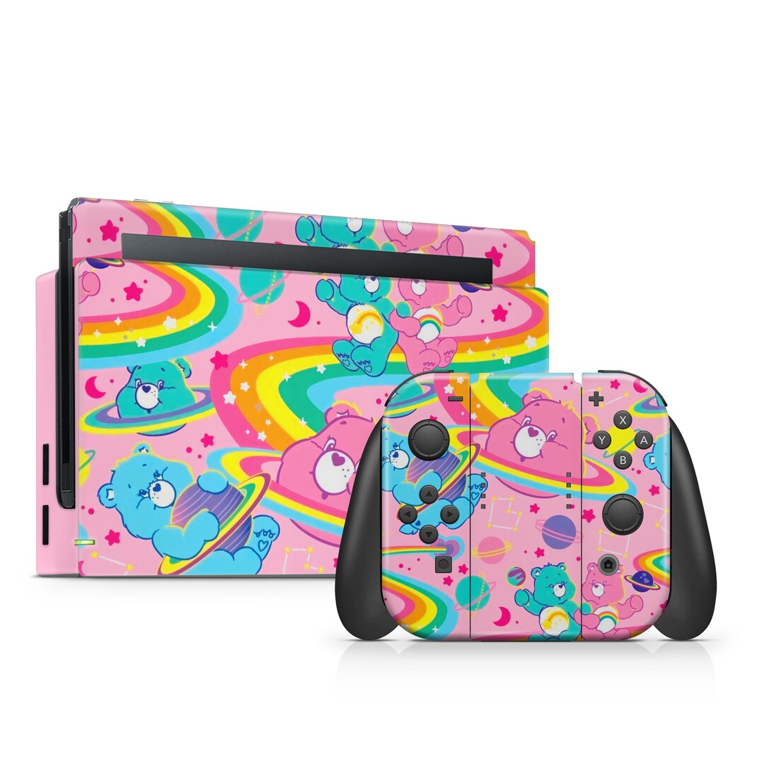 Pink Skin for Oled Nintendo Switch Bear Nintendo Skin Wrap Oled Switch ...
