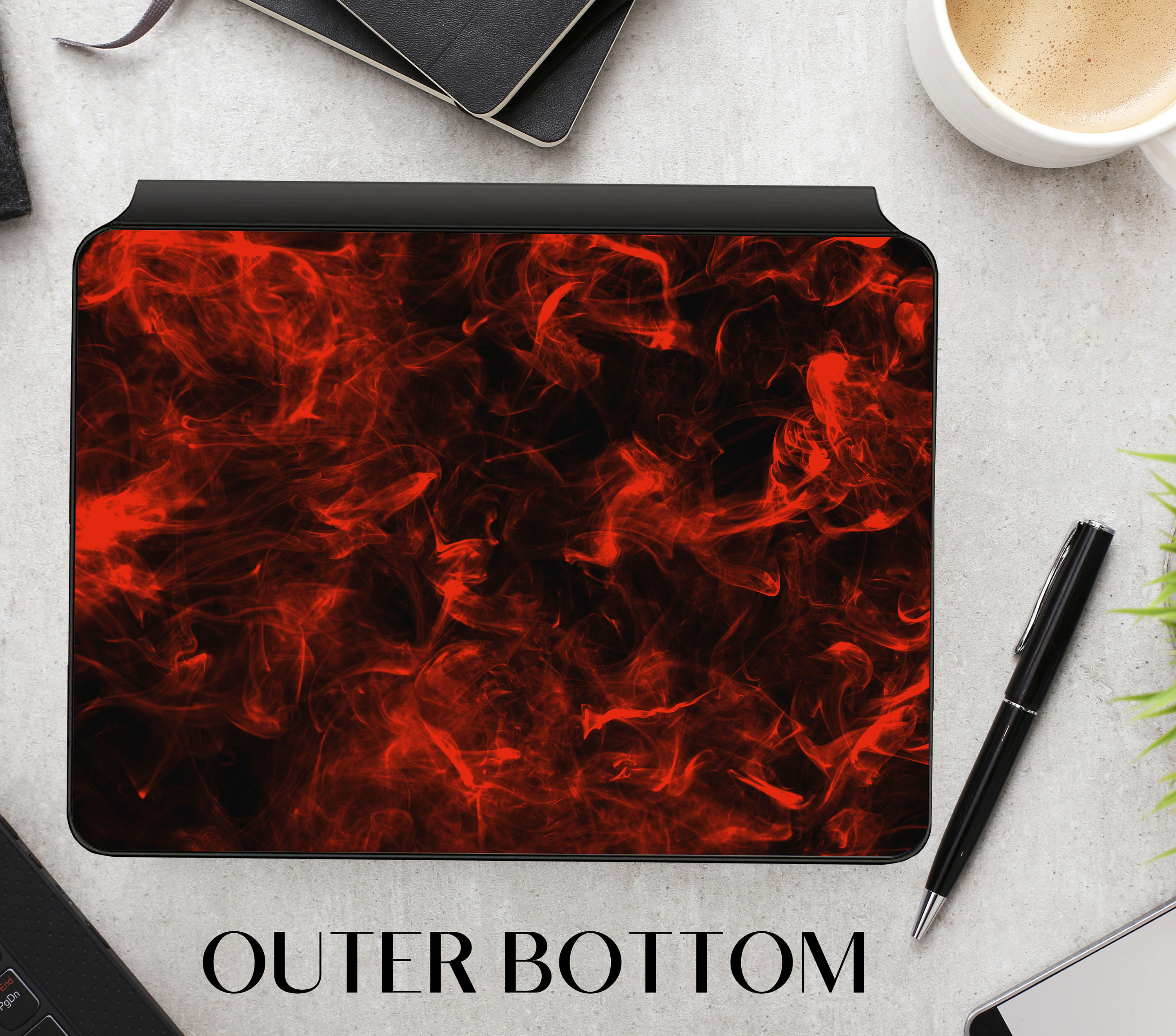 Red Smoke Skin Magic Keyboard Skin Abstract Vinyl Decal for - Etsy