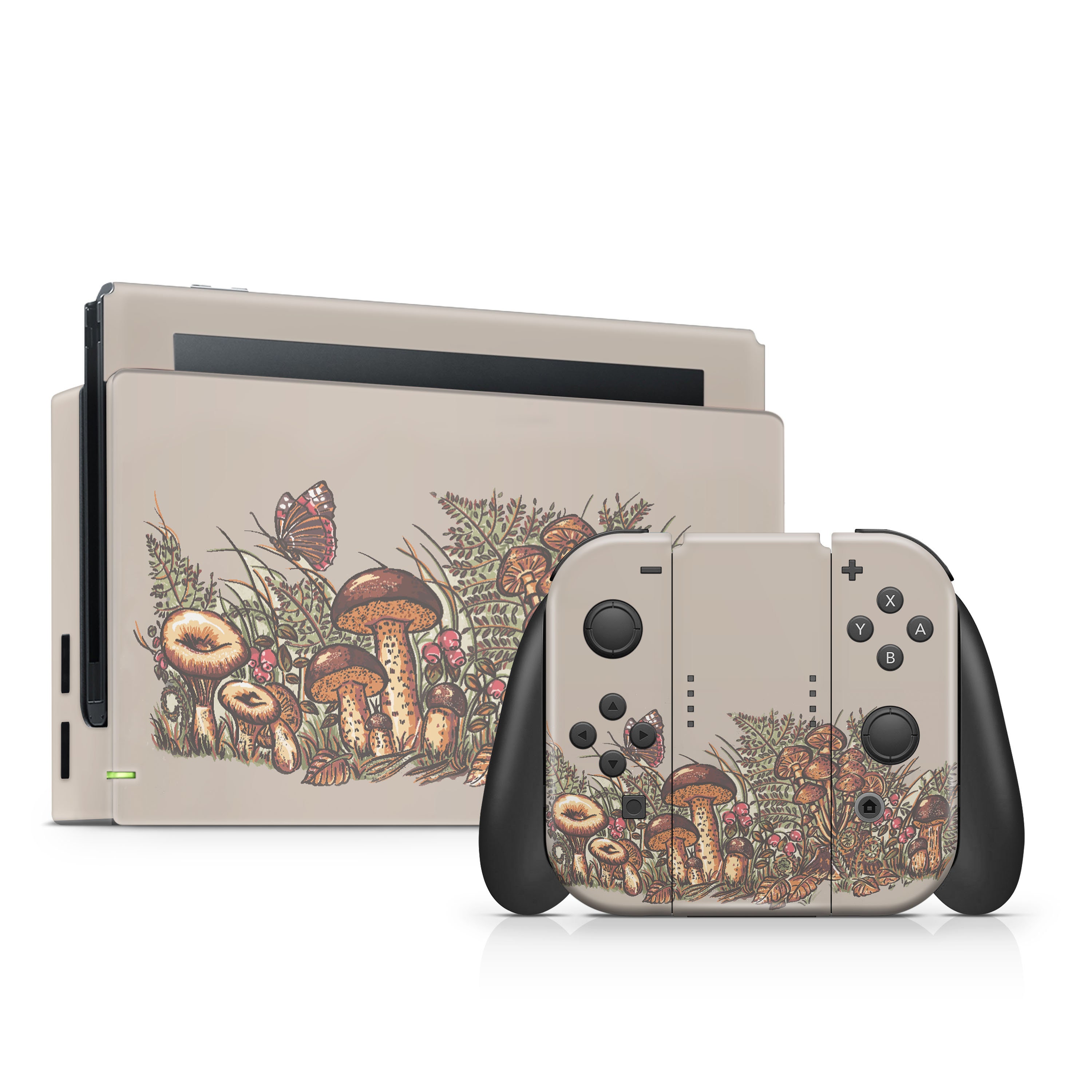 Full Set the Nintendo Switch Vinyl Skin Cute Mushroom Switch - Etsy