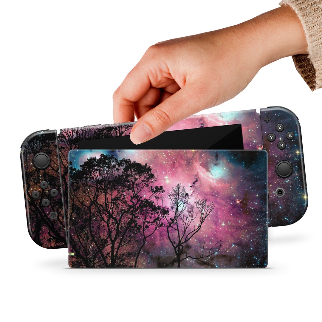 Galaxy Switch Skin Nebula OLED Skin Tree Switch Skin Sky Sticker ...