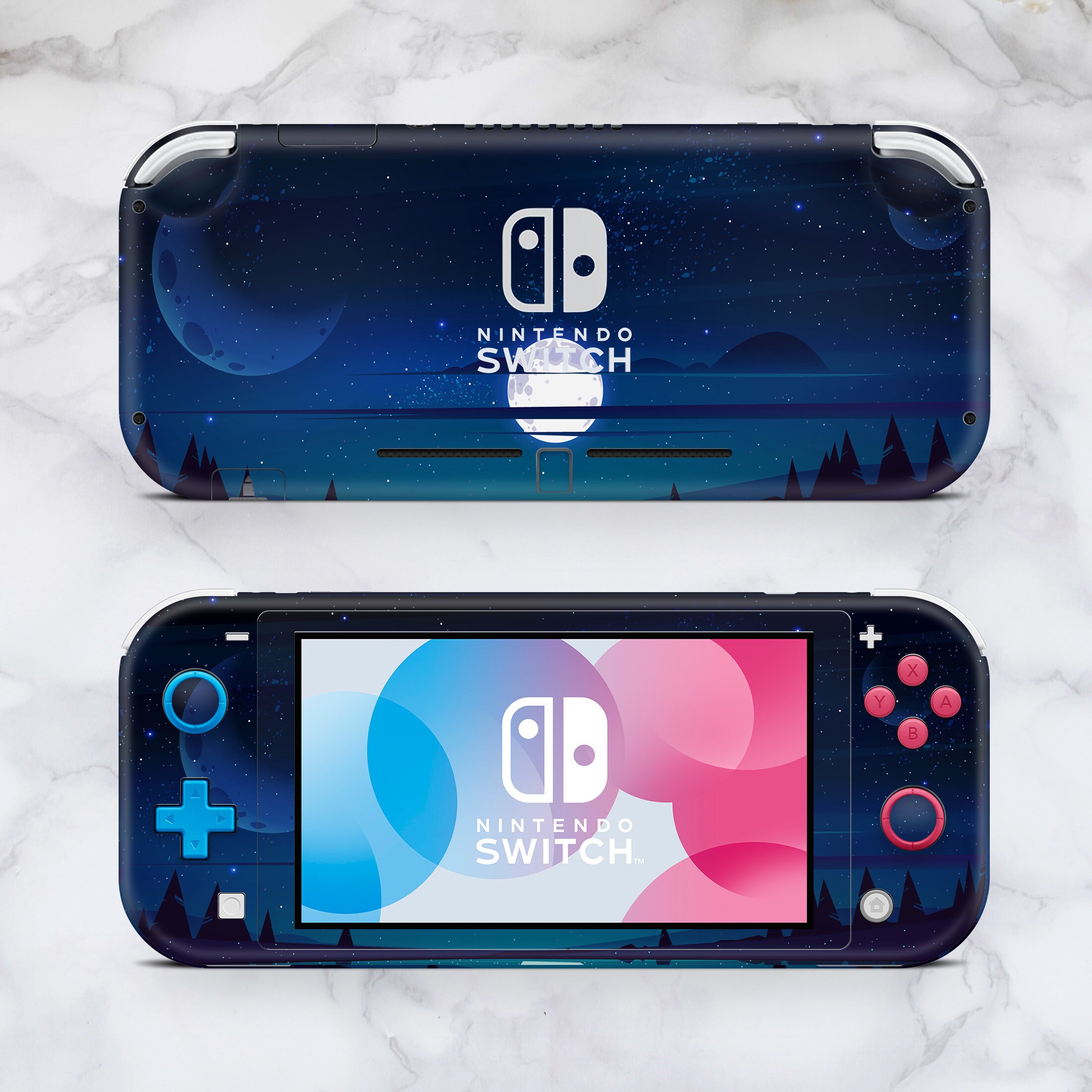 Moon Nintendo Switch Lite Skin Stars Decal for Game Console Custom ...