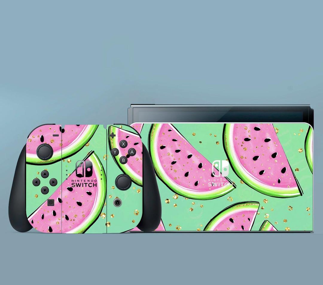 Pink Switch Skin Watermelon Switch Skin Fruit Switch OLED Skin Nature ...