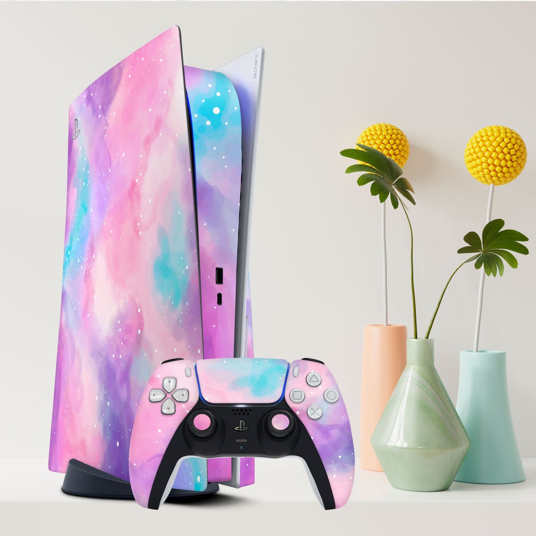 Playstation PS5 Pink Marble Skin PS4 Pro Galaxy Sticker Playstation 4 ...