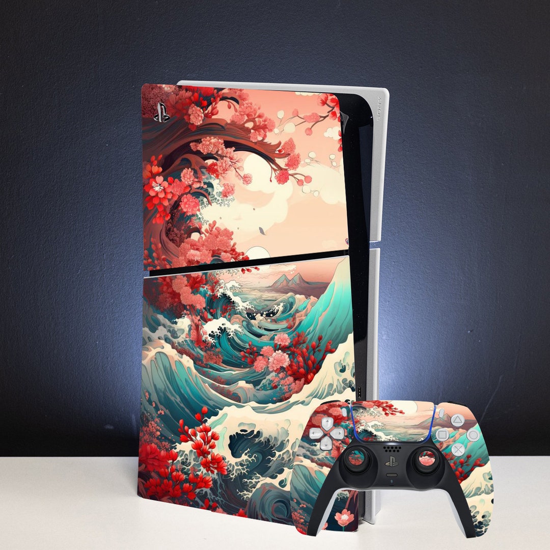 PS5 Wave Skin PS5 Japan Skin PS4 Fat Gamer Skin Sakura Dualshock 4 ...