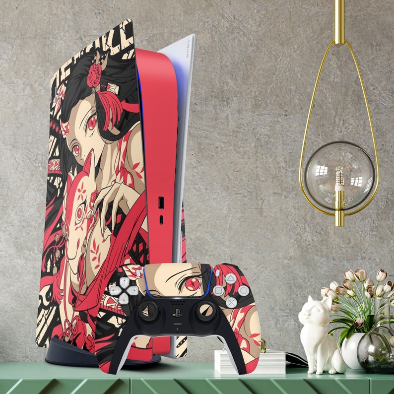 PS5 Anime Skin PS5 Japan Skin PS4 Fat Gamer Skin Black Dualshock 4 ...