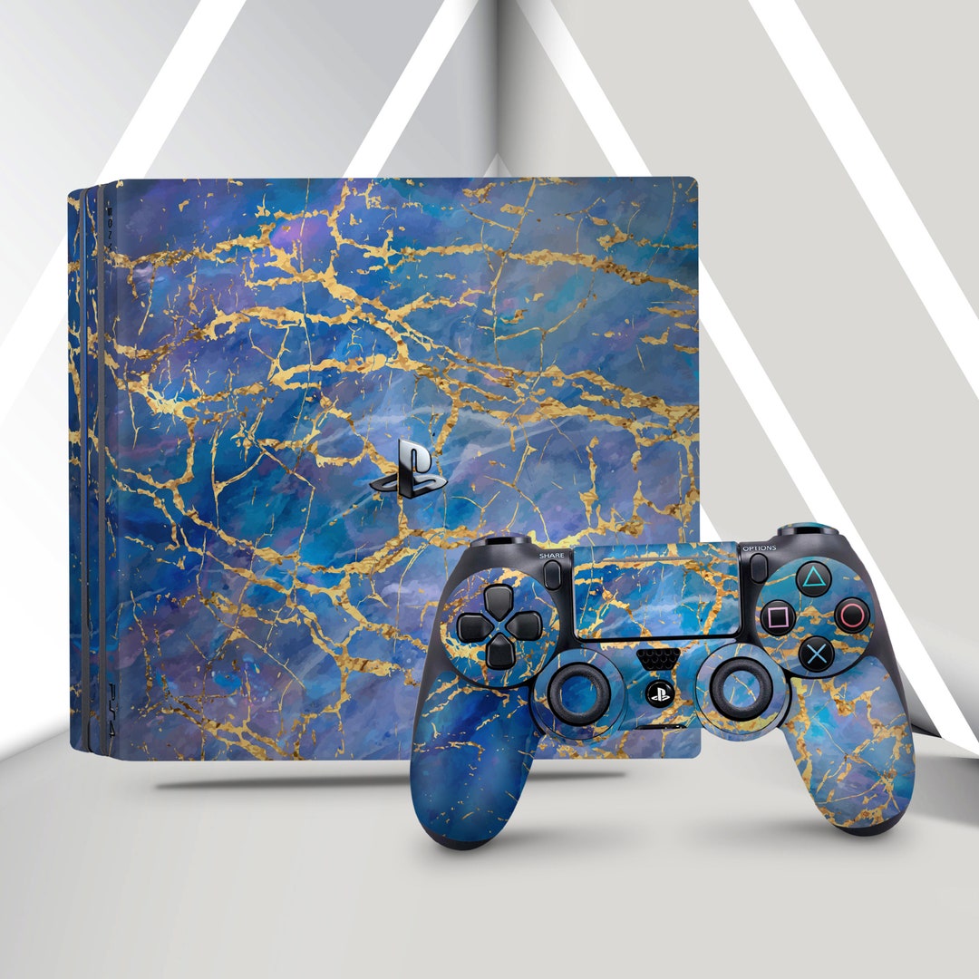 Blue Marble PS5 Slim Gold Marble PS5 Watercolor Skin PS4 Slim Skin PS5 ...