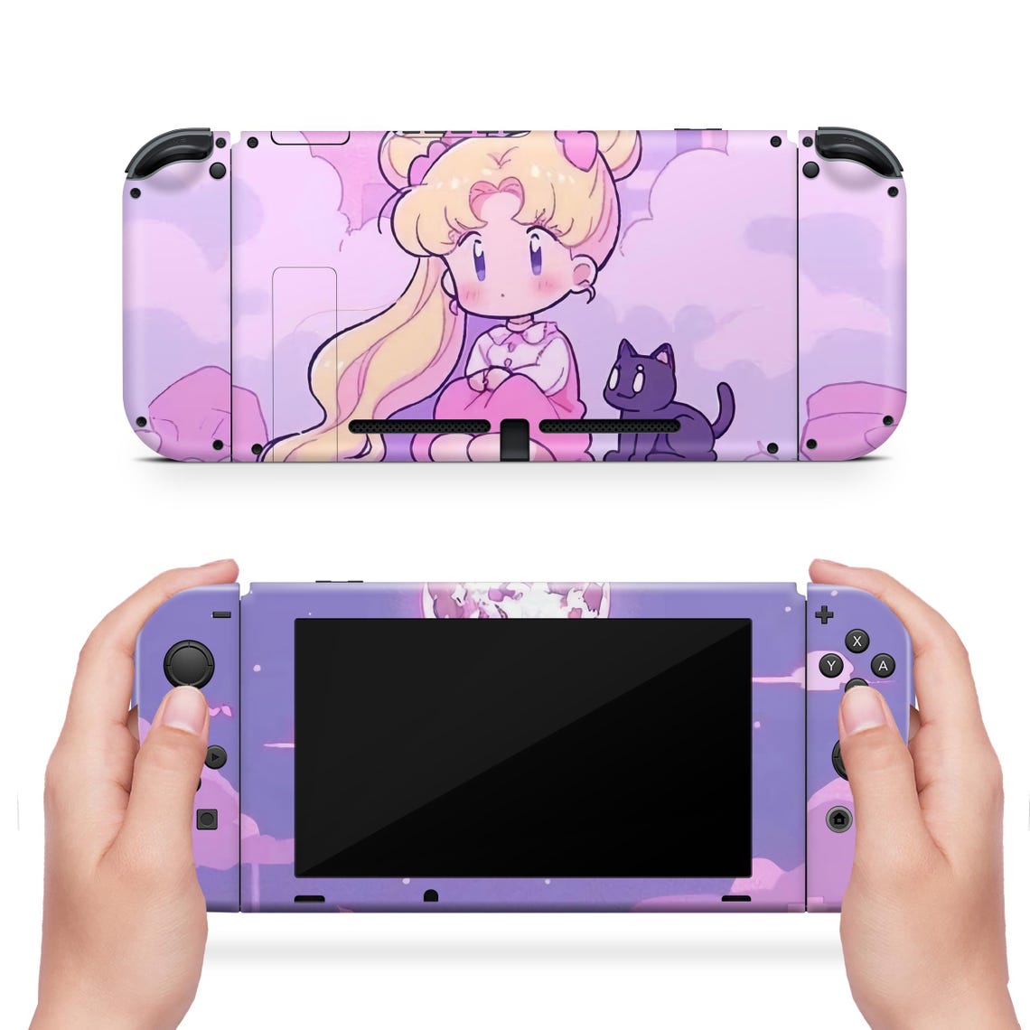 Purple Switch Skin Anime Switch Skin Pink Switch OLED Skin Animal Decal ...