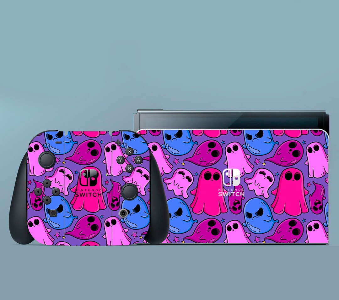 Purple Switch Skin Ghost Switch Skin Pink Switch OLED Skin Animal ...
