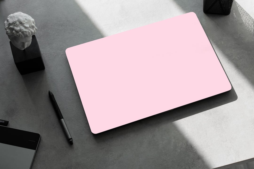 Pink Marble Laptop Skin Pastel Pink Notebook Vinyl Decal Dell Hp Lenovo ...