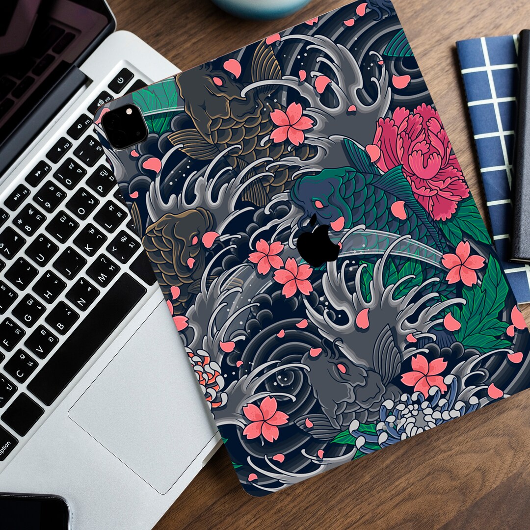 Carp New iPad Pro 12.9 Fish Sticker iPad Mini Solid Grey Color Decal ...