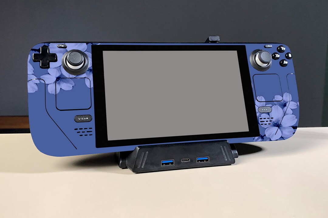 Purple Custom Design Steam Deck Skin Floral Steam Deck Console Decal ...