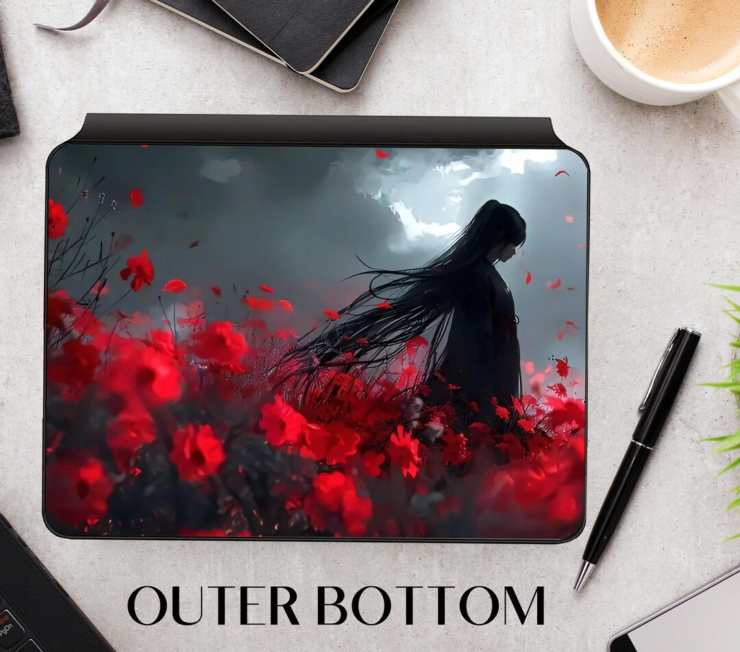 Red Poppies Skin Magic Keyboard Skin Japan Vinyl Decal for Apple Magic ...