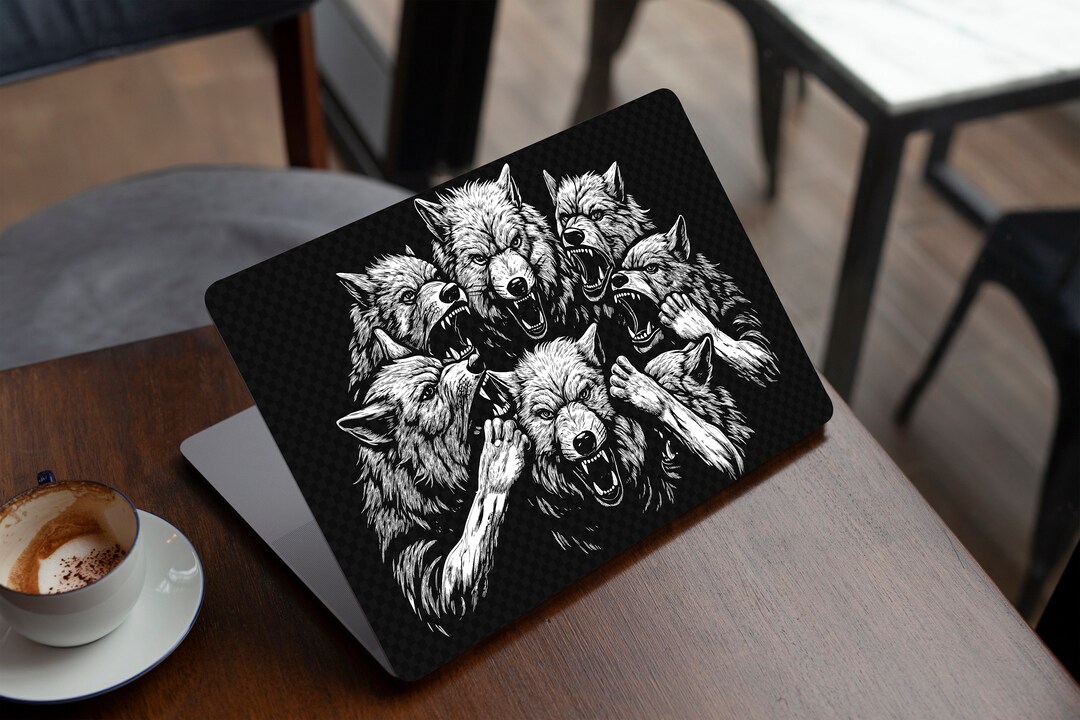 Wolf Skin Black Animal Laptop Vinyl Dell Inspiron HP Pavilion Lenovo ...