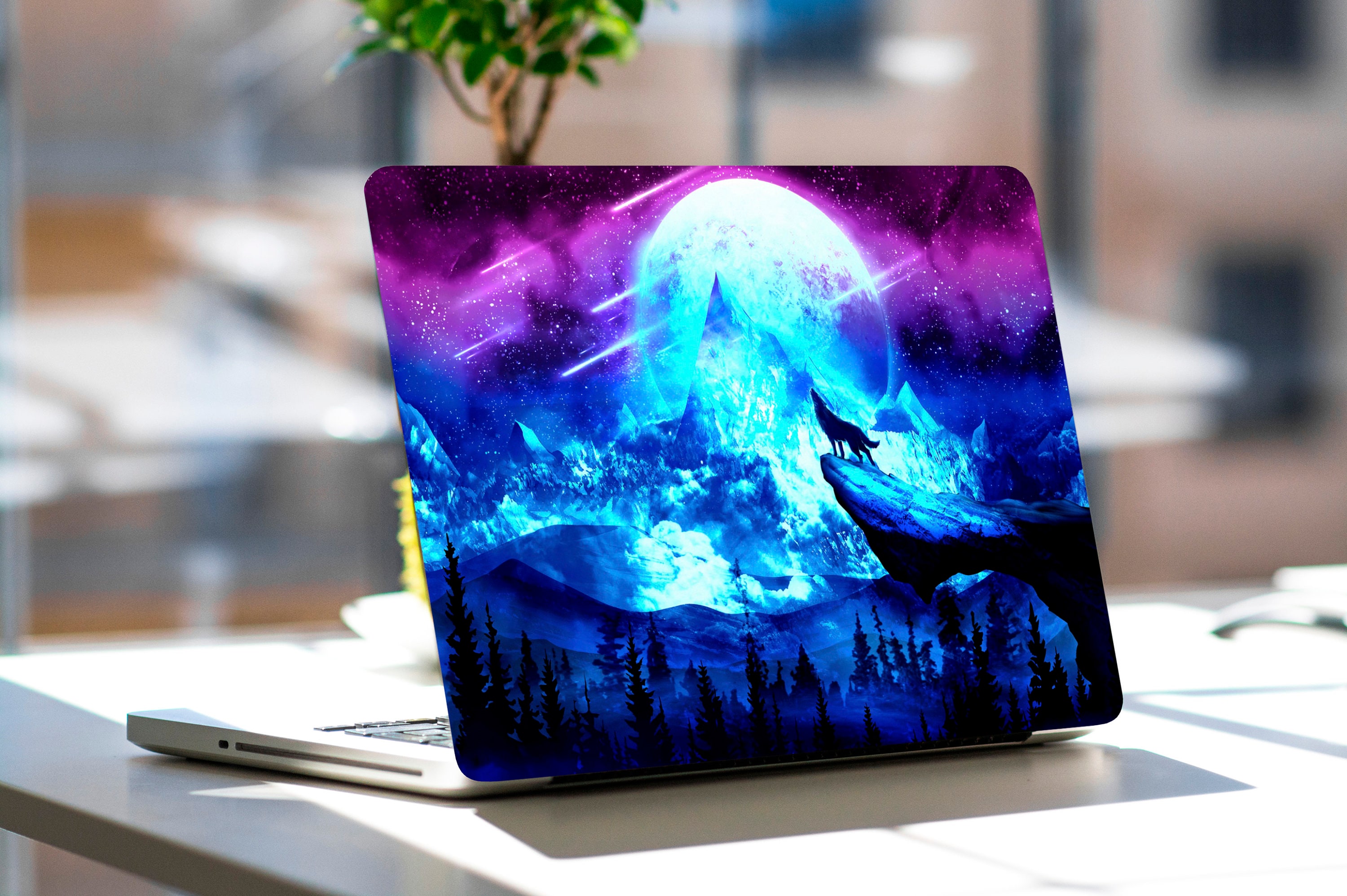 Wolf Laptop Skin Nature Notebook Vinyl Decal Mountain Dell Hp Lenovo ...