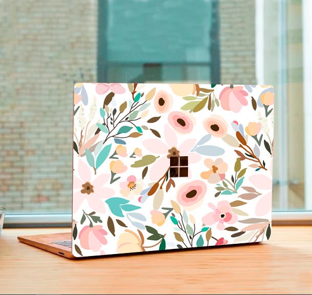 Floral Surface Laptop Skin Transparent Skin Laptop 4 Sticker - Etsy
