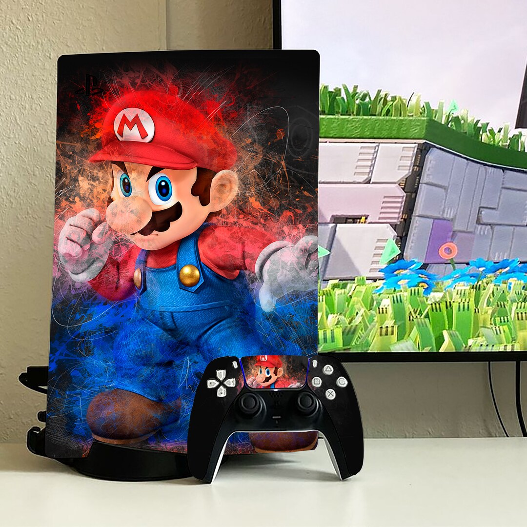 PS5 Skin Cartoon Ps4 Pro Slim Fat Vinyl Sticker Dark Grey Decal ...