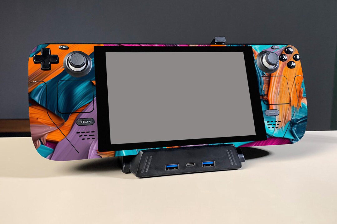 Oil Pattern Design Steam Deck Skin Art Steam Deck Console Decal Wrap ...