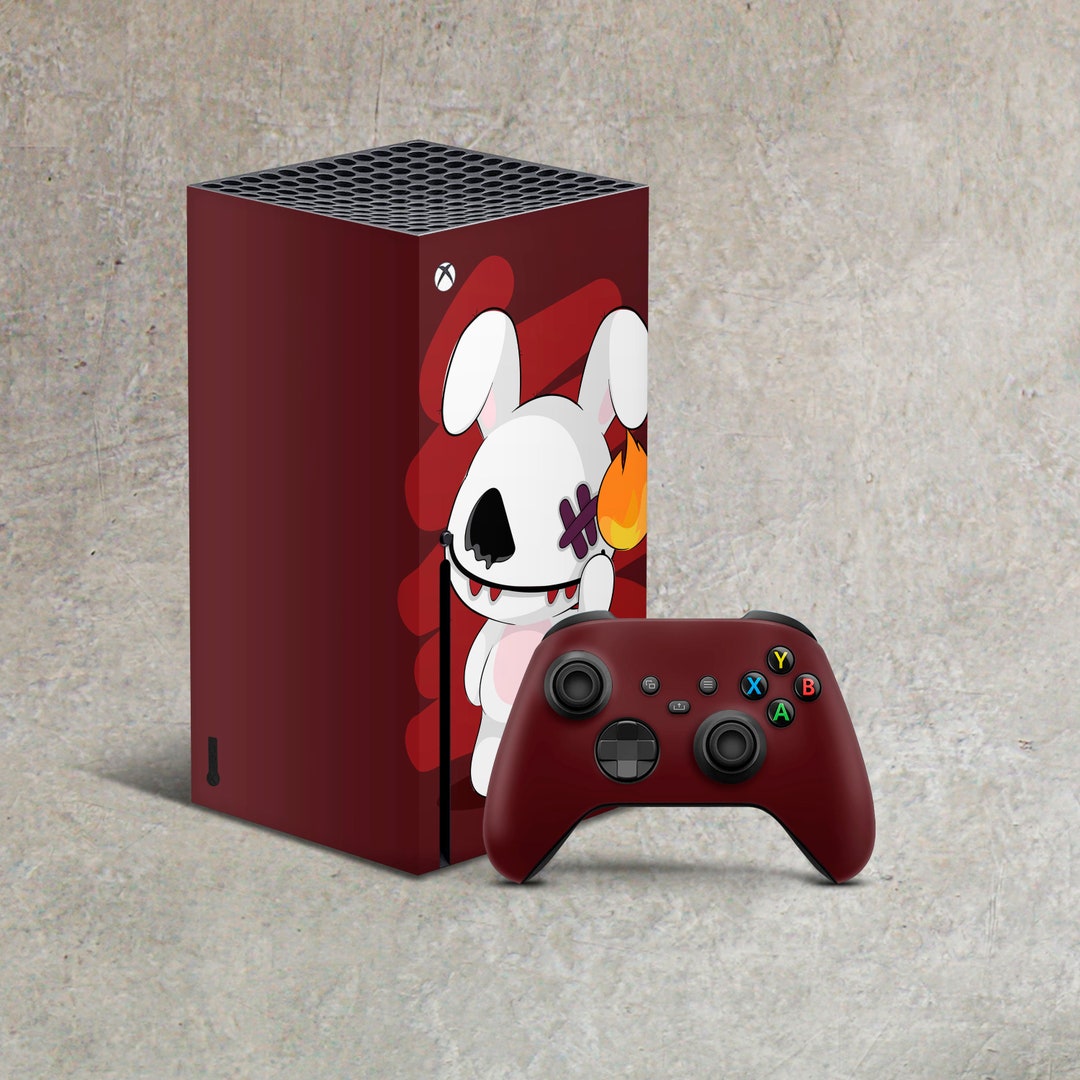 Bunny Xbox One X Skin Xbox One S Cute Burgundy Skin Xbox 360 Xbox ...