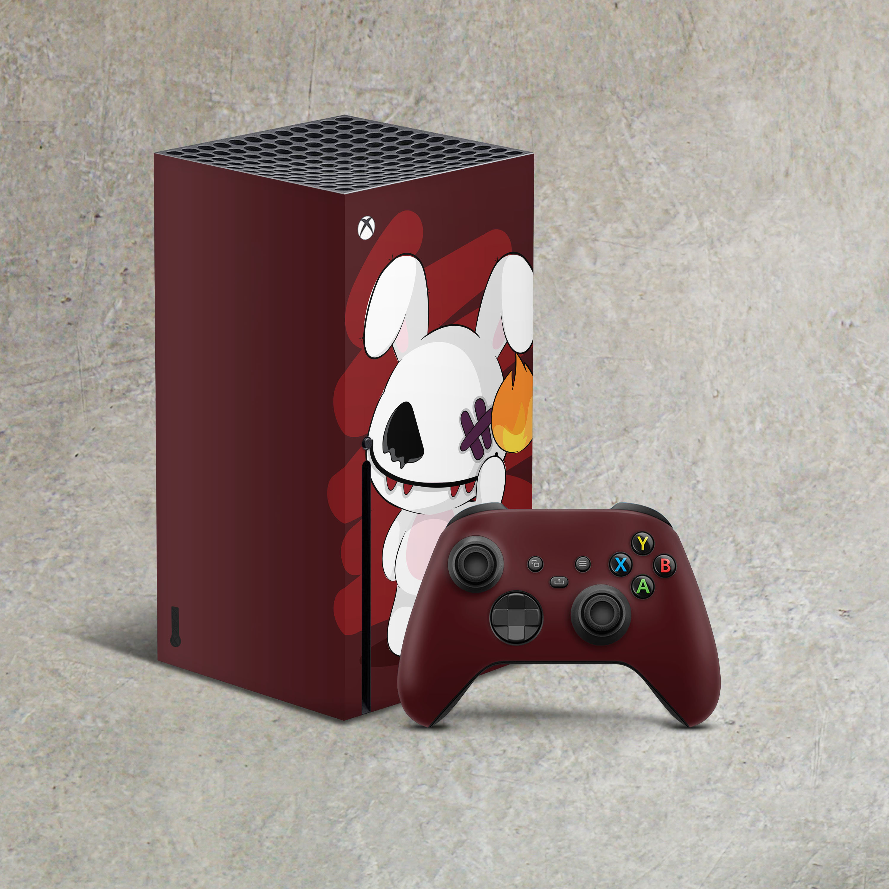 Bunny Xbox One X Skin Xbox One S Cute Burgundy Skin Xbox 360 Xbox ...
