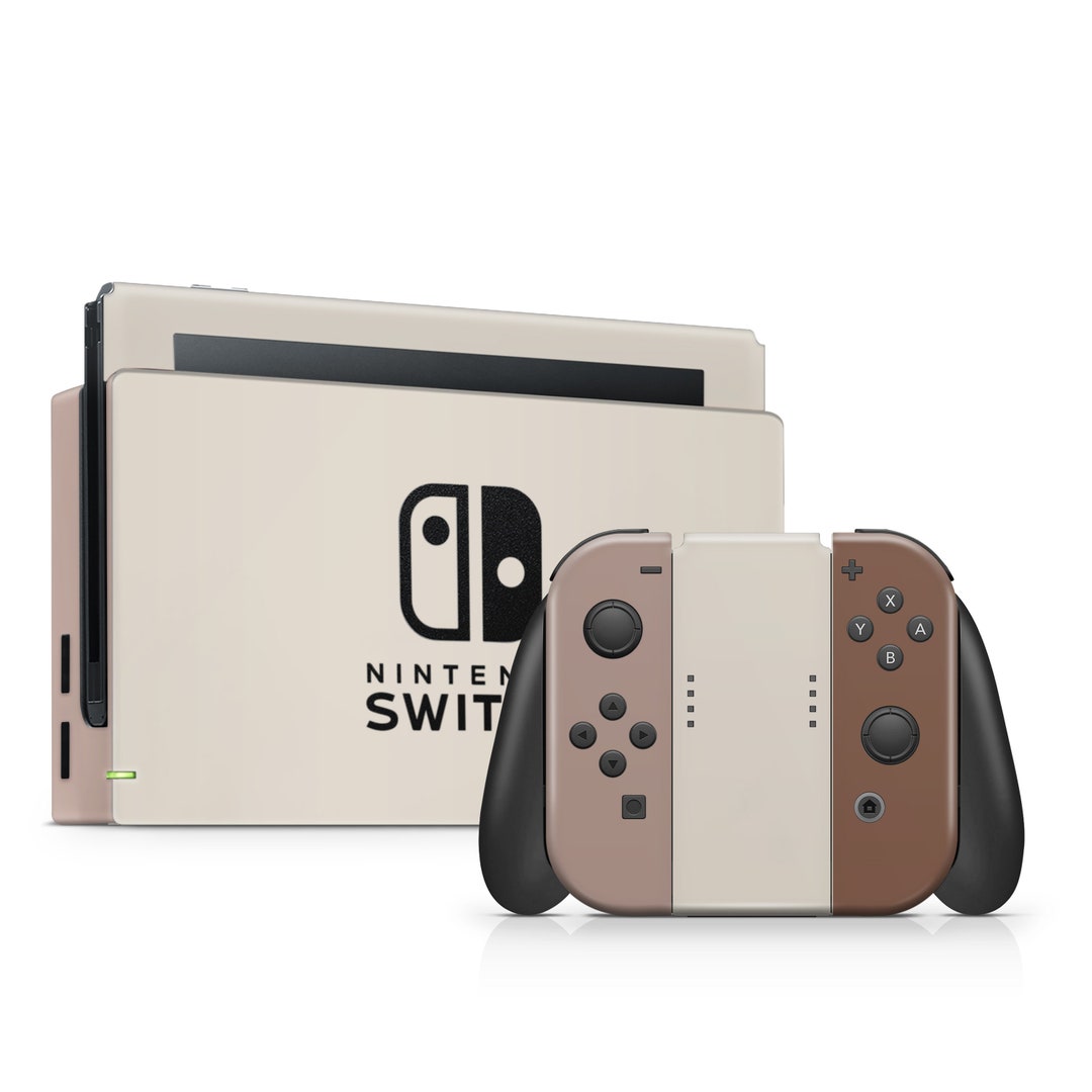 Cappuccino Nintendo OLED Skin Coffee Brown Switch 2 Cream Solid Color ...