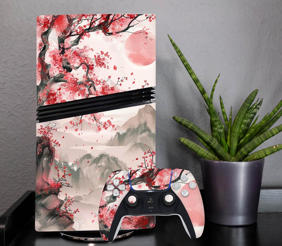 Japan PS5 Pro Skin Beige Pattern Ps4 Pro Slim Fat Vinyl Sakira ...