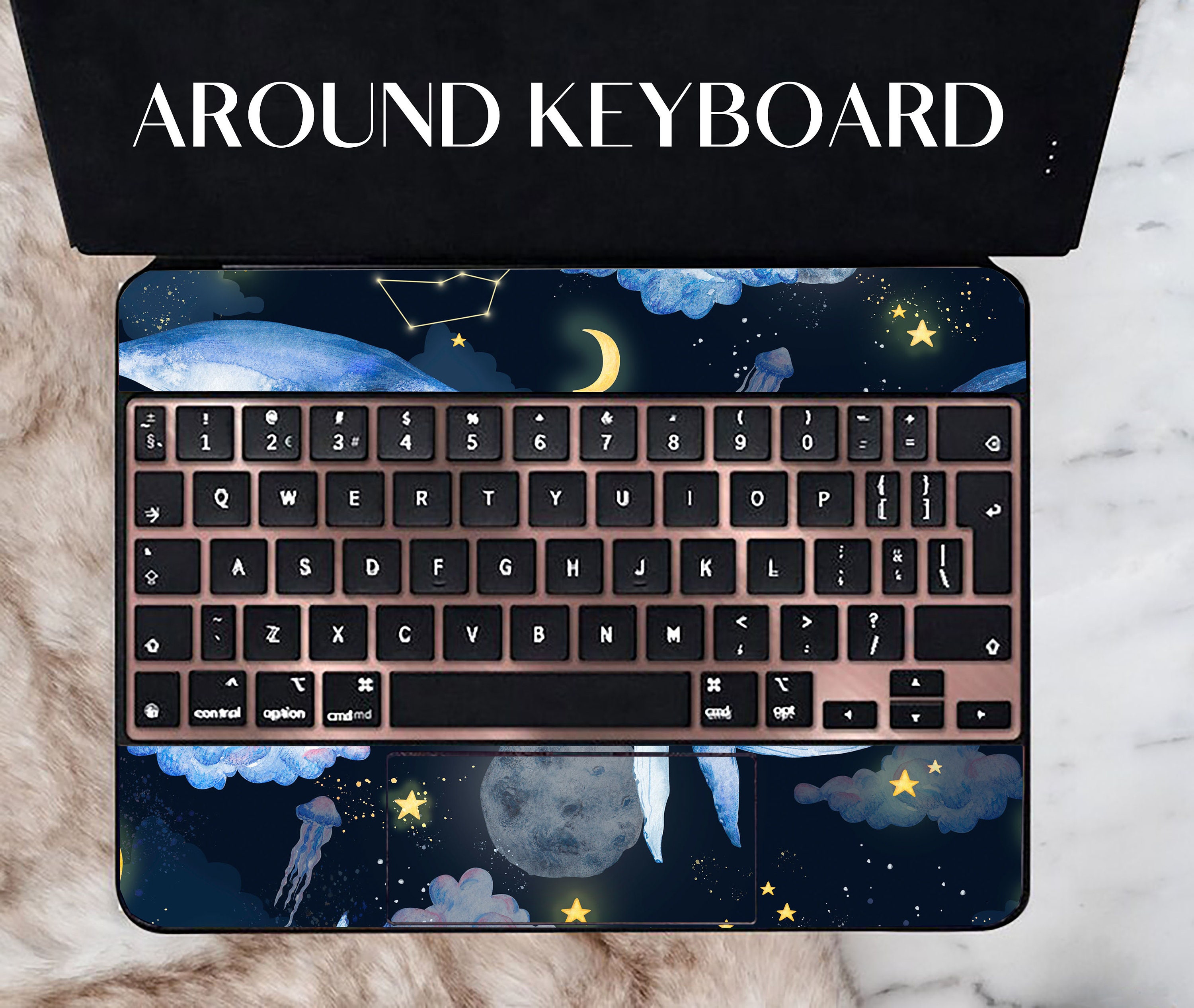 Starry Sky Skin Magic Keyboard Skin Whales Vinyl Decal for - Etsy