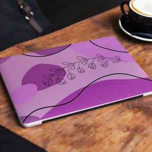 Purple Marble Laptop Skin Floral Notebook Vinyl Decal Dell Hp Lenovo ...