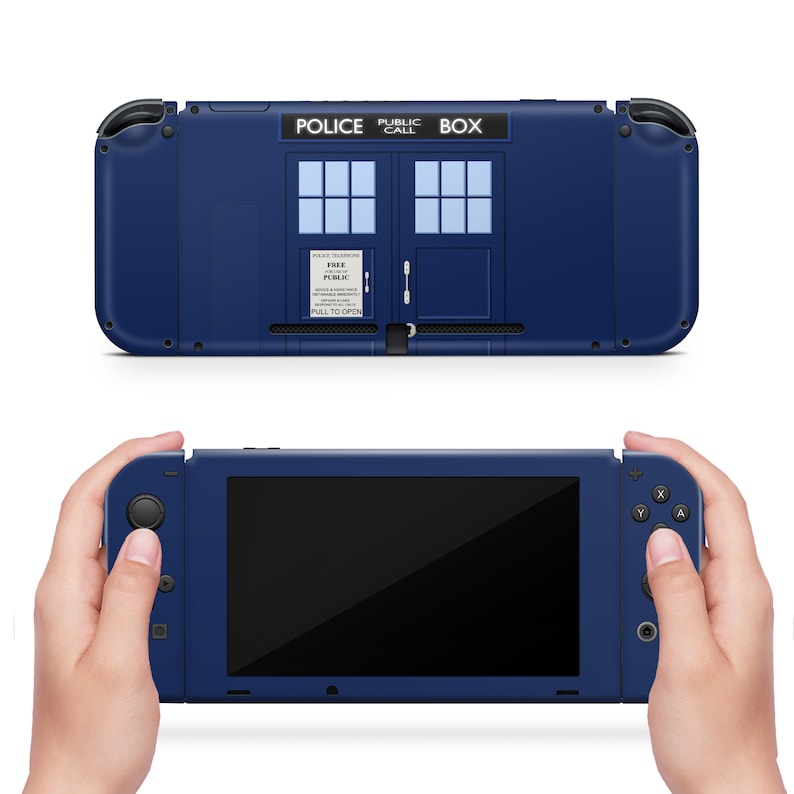 Blue Nintendo Skin Police Box Switch Skin Dark Switch Skin Doctor Who ...