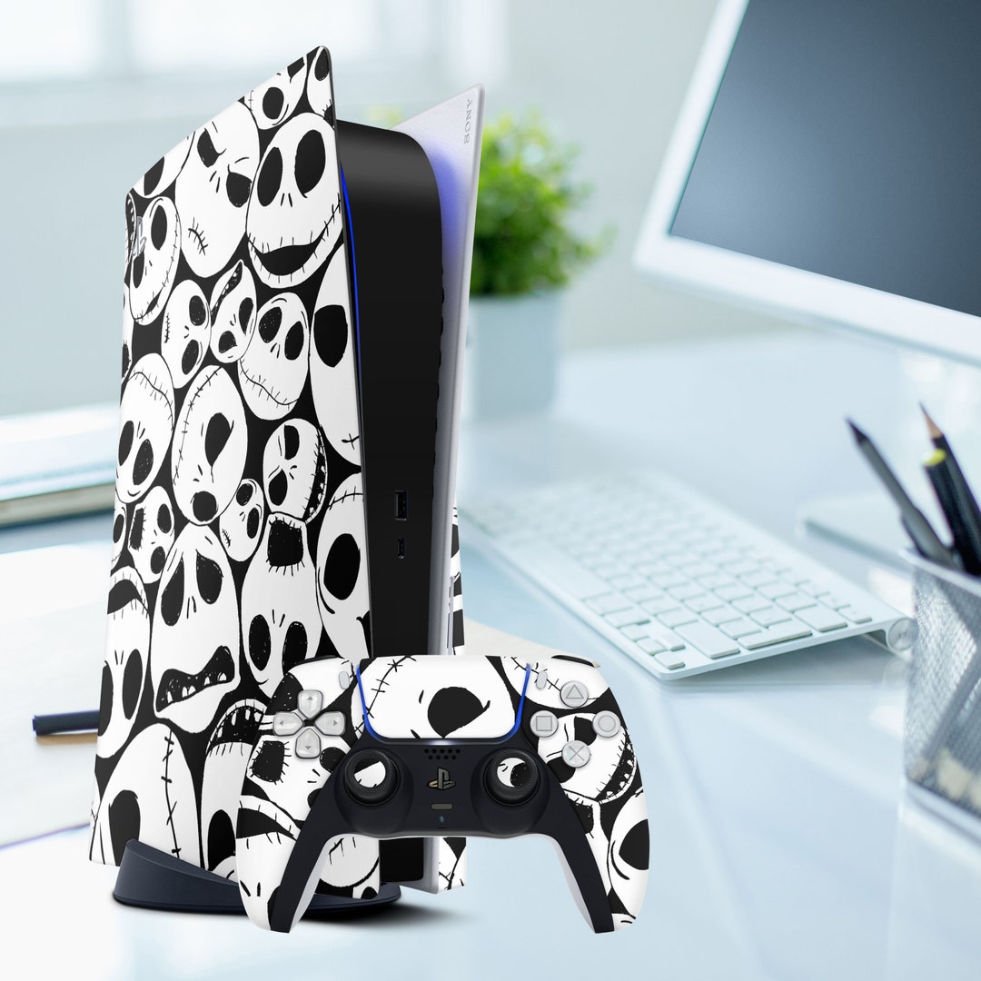 Black Pattern PS5 Skin Cartoon PS5 PS4 Skin PS5 Controller Skin PS4 ...