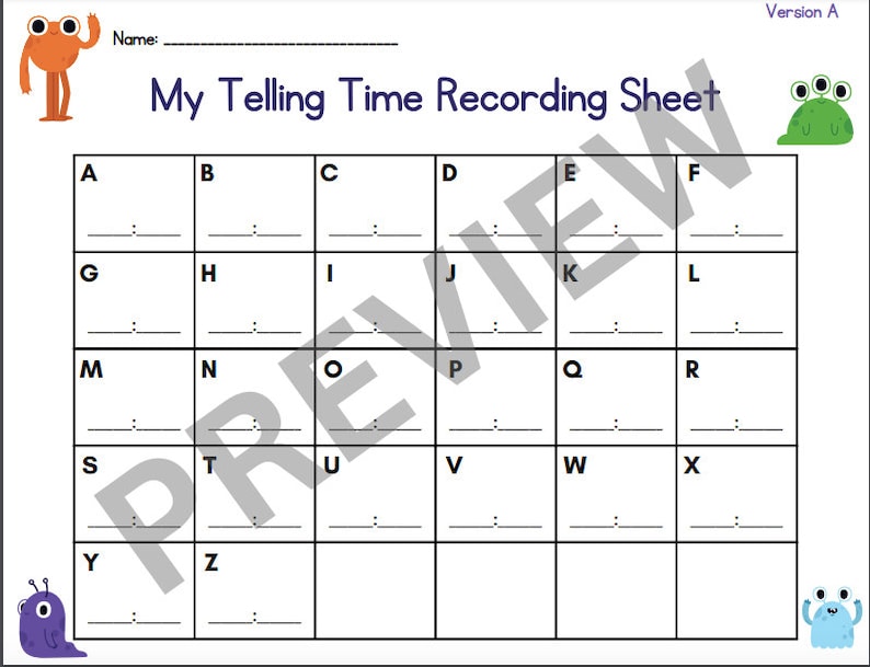 Telling Time Task Cards - Etsy