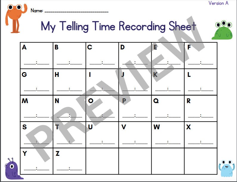 Telling Time Task Cards - Etsy