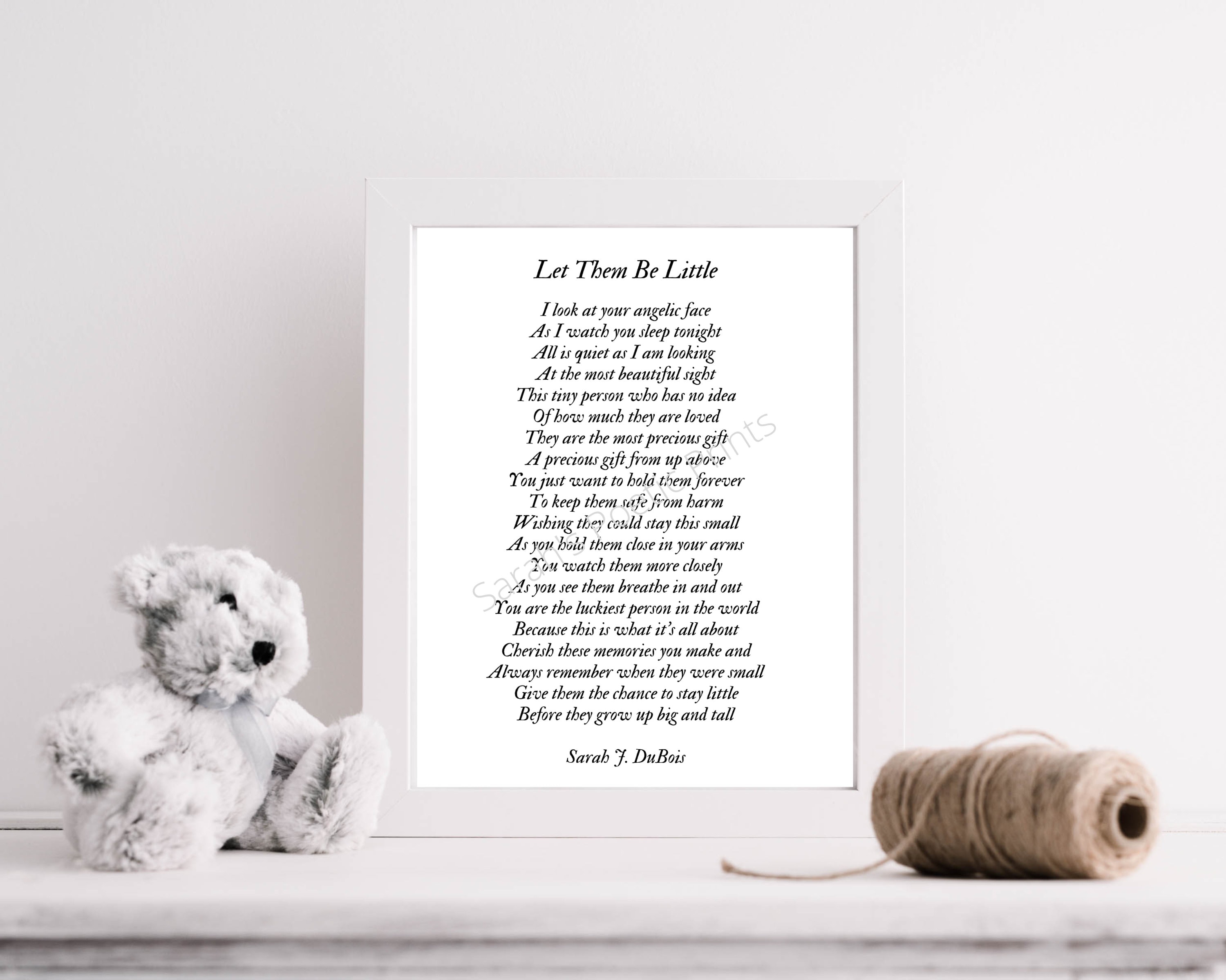 Poem Digital Print/instant Download-let Them Be Little Poem | Poetry ...