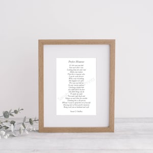 Poem Digital Print/instant Download-perfect Moments Poem | Poetry ...