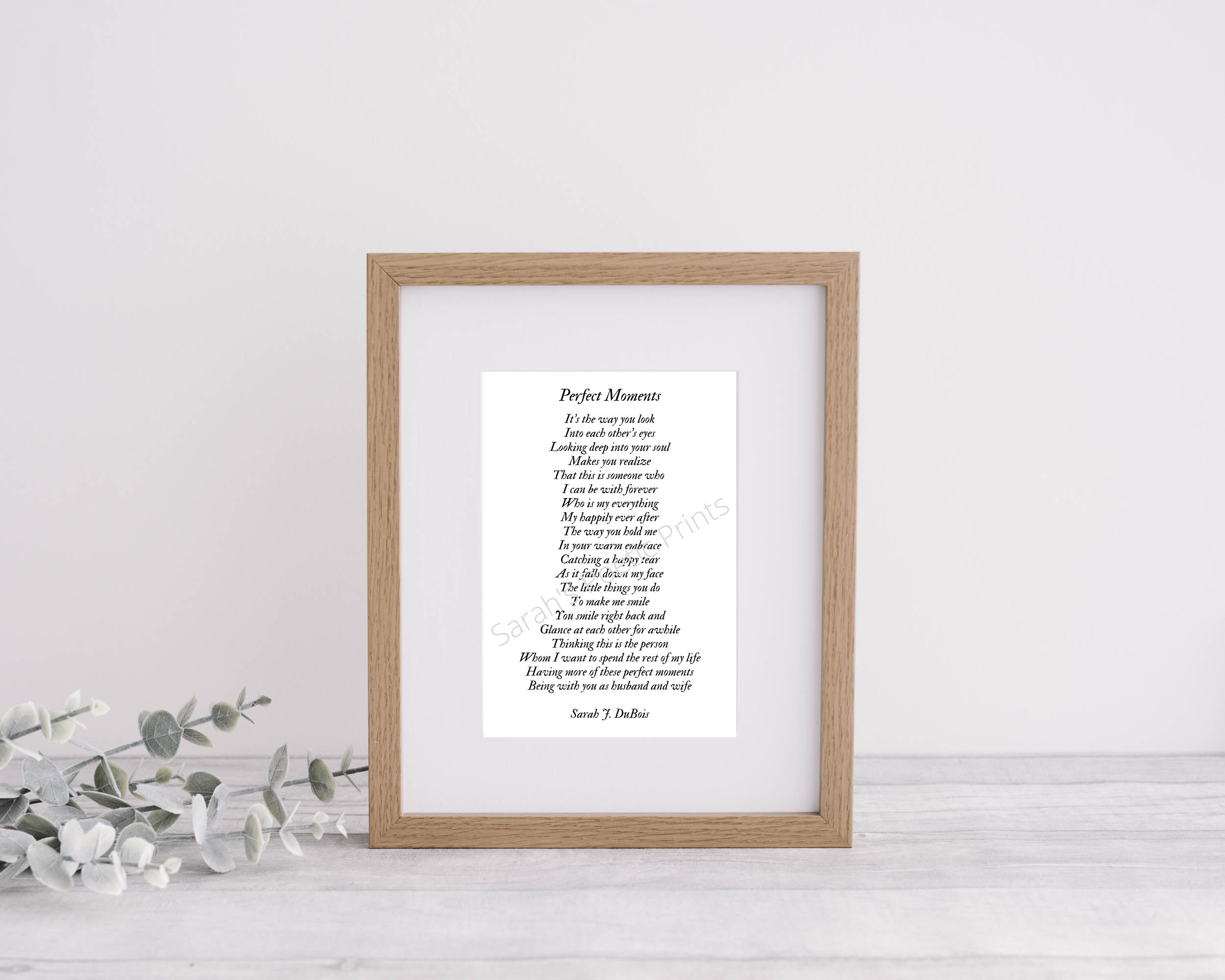 Poem Digital Print/instant Download-perfect Moments Poem | Poetry ...