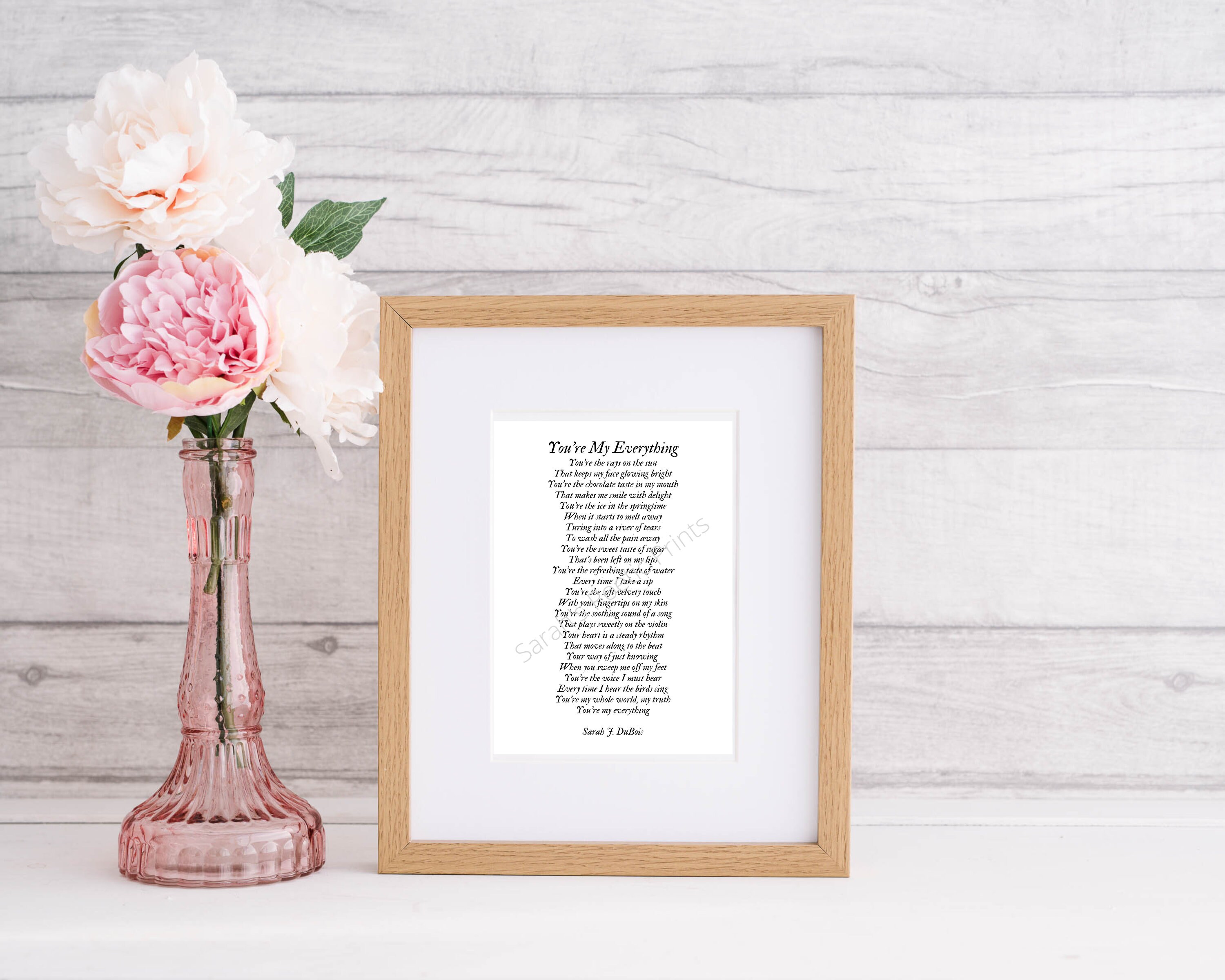 Poem Digital Print/instant Download -you're My Everything Poem | Poetry ...