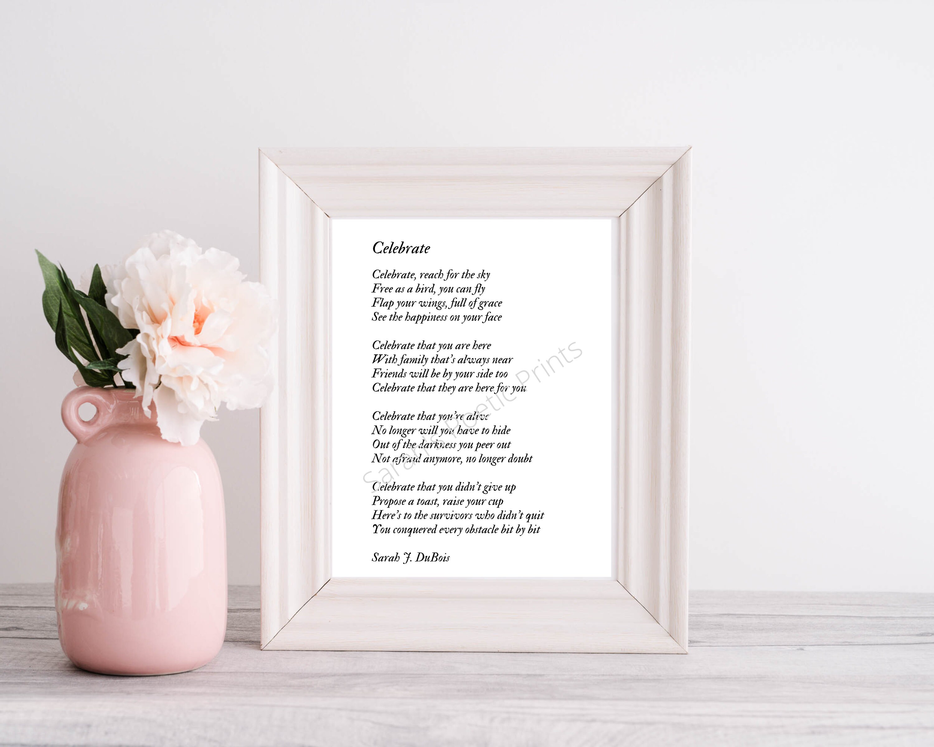 Poem Digital Print/instant Download-celebrate Poem Poetry Wall Art ...