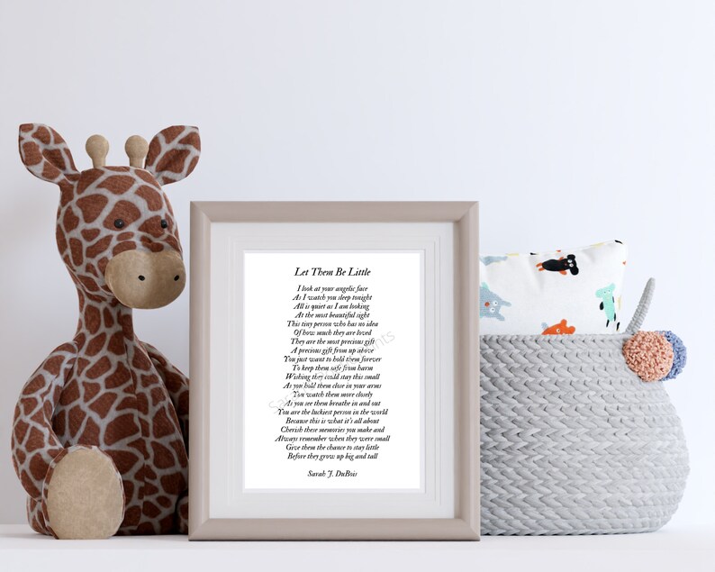Poem Digital Print/instant Download-let Them Be Little Poem | Poetry ...