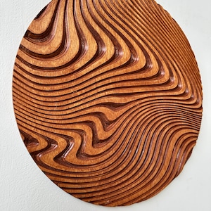 CARVED Geometric Circle Wood Art, Wood Wall Art, Wall Decor, Rustic ...