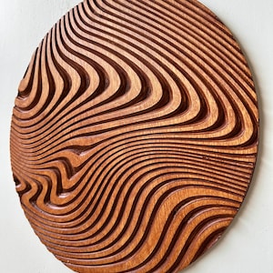 CARVED Geometric Circle Wood Art, Wood Wall Art, Wall Decor, Rustic ...