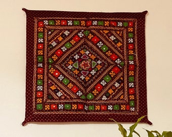 Extra Large Square Pattern Handmade Indian Wall Hanging Tapestry ...