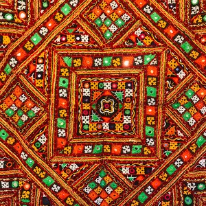 Extra Large Square Pattern Handmade Indian Wall Hanging Tapestry ...