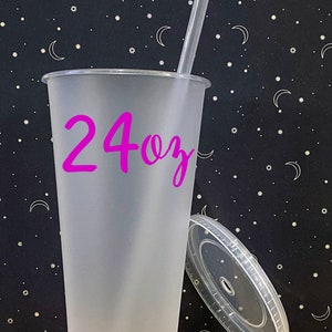 10 Blank Cold Cup With Lid -24oz SET of 10 - Translucent or Black Cup ...