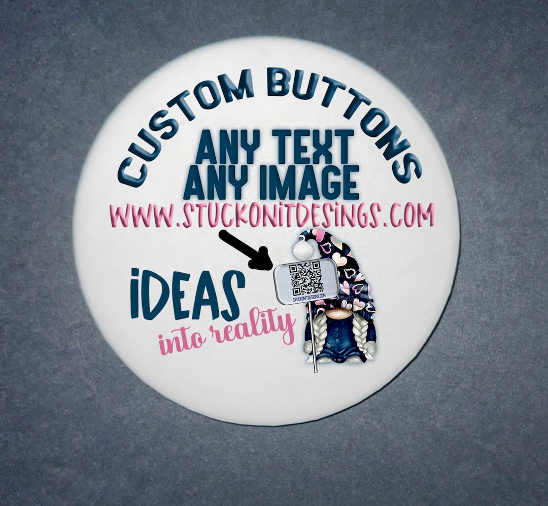 Custom Pin ~ 3" Button Badge ~ Personalized Pin ~ Company Logo ...
