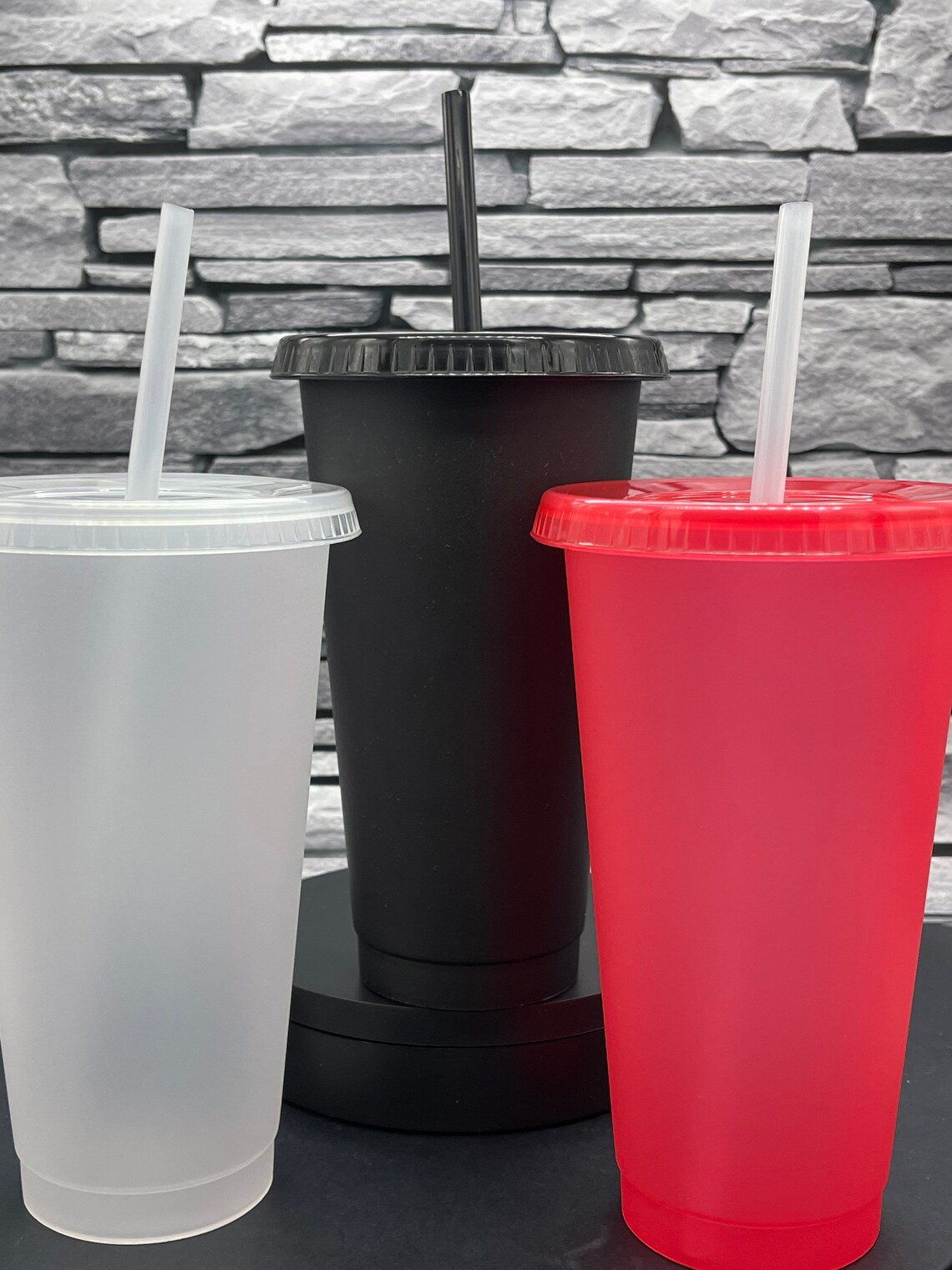 10 Blank Cold Cup With Lid 24oz SET of 10 Translucent or - Etsy