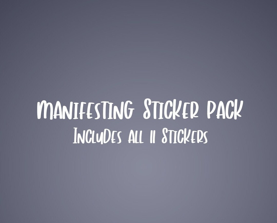 Manifesting Decal *sticker* Pack Includes All 11 Manifesting Stickers ...