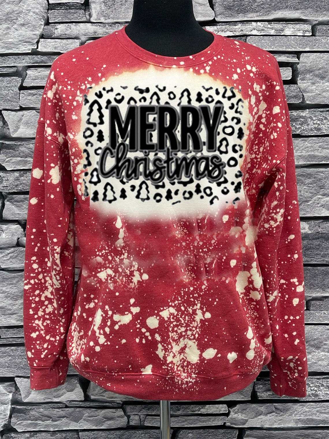 Merry Christmas Leopard Tree Print Christmas Holiday - Etsy