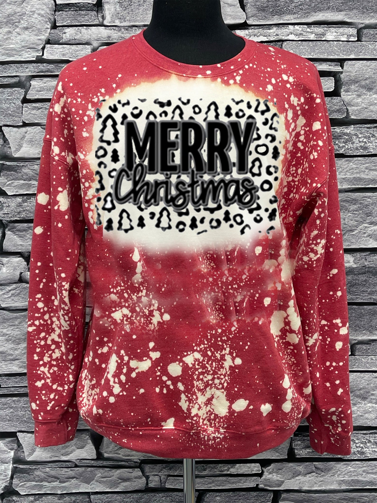 Merry Christmas Leopard Tree Print Christmas Holiday - Etsy