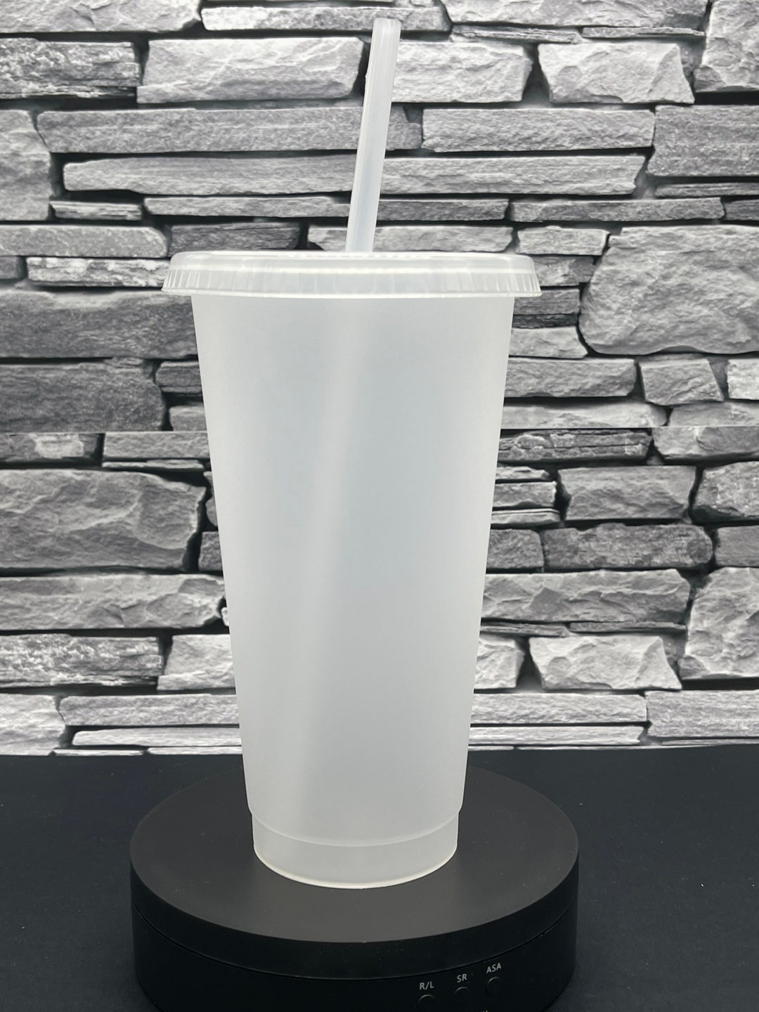 10 Blank Cold Cup With Lid -24oz SET of 10 - Translucent or Black Cup ...