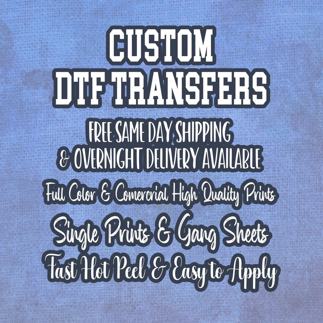 DTF Transfers, Full Color Heat Transfer, Soft Feel Ready to Apply With ...